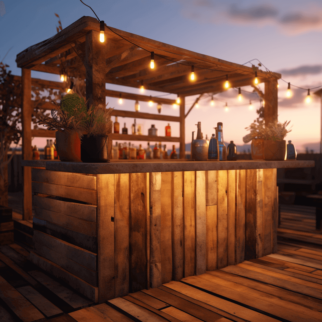 Pallet Outdoor Bar: DIY Projects for Entertaining